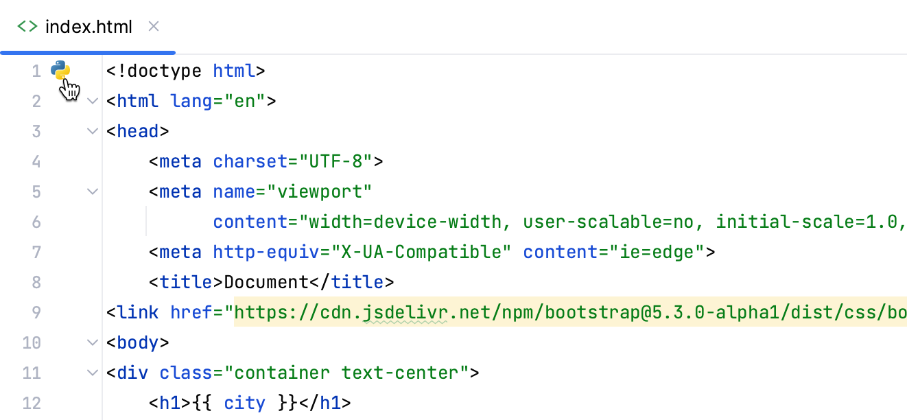Navigate between templates and views | PyCharm Documentation