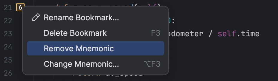 Bookmarks | PyCharm Documentation