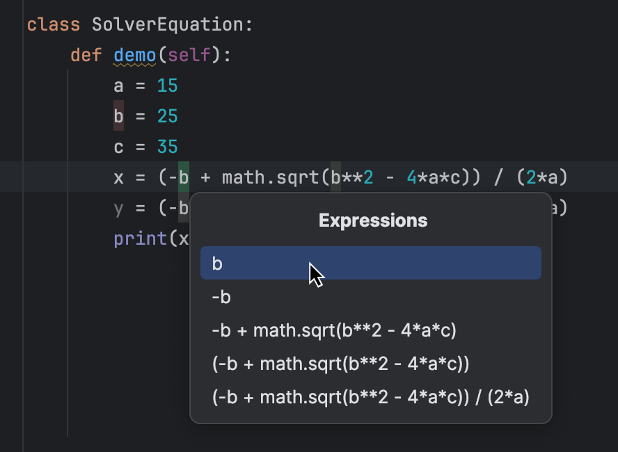 Introduce Variable | PyCharm Documentation