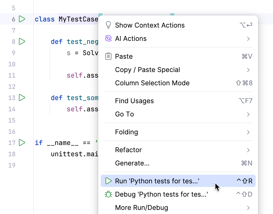 Python Code Running Assistance | IntelliJ IDEA Documentation