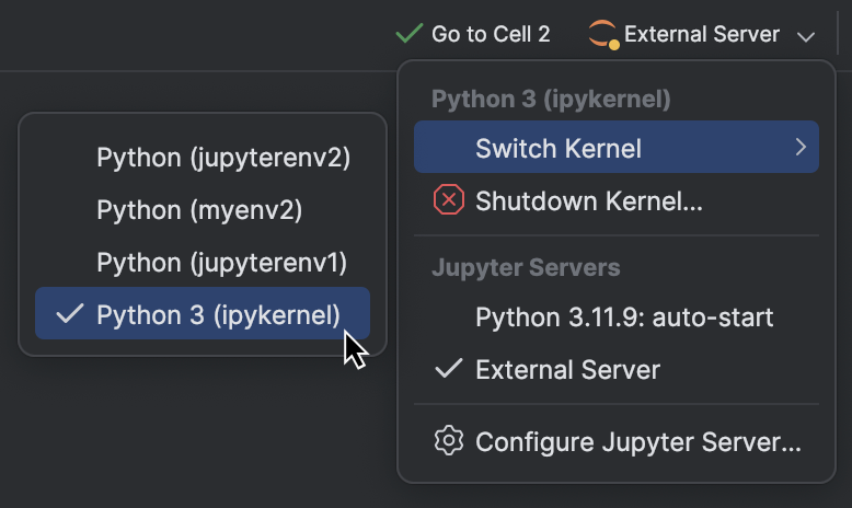 Manage Jupyter notebook servers | PyCharm Documentation