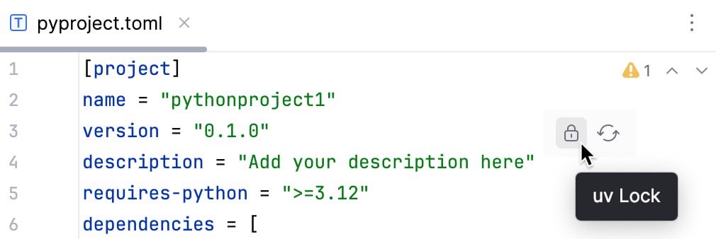 Use pyproject.toml | PyCharm Documentation