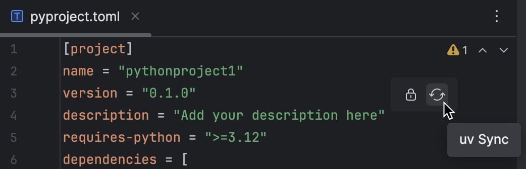 Use pyproject.toml | PyCharm Documentation