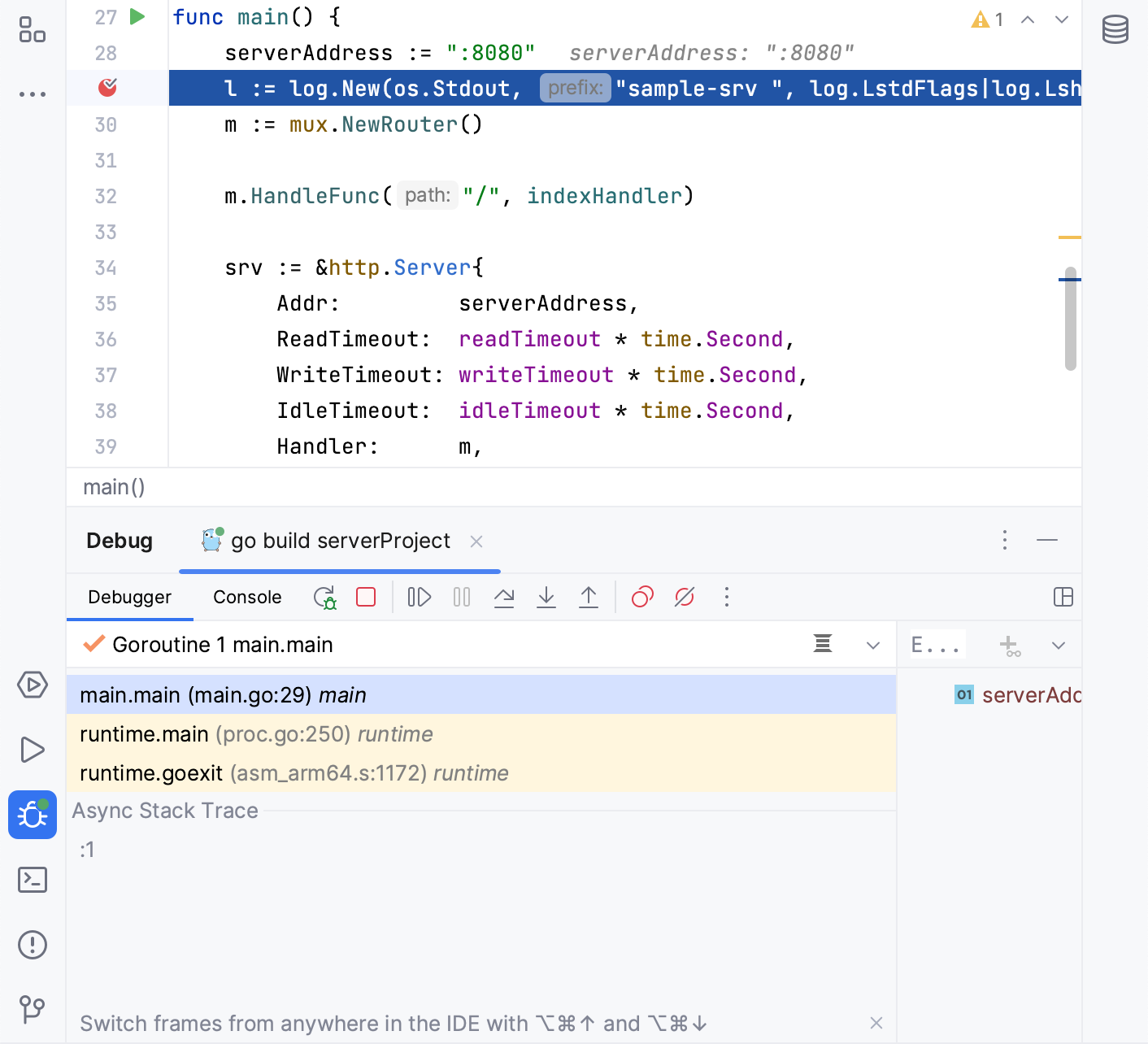 快速入门 Go | IntelliJ IDEA 文档