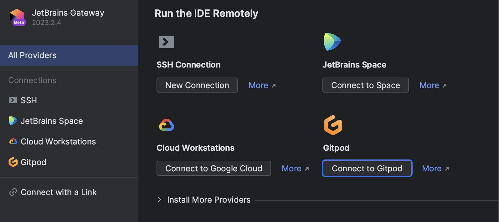 连接并使用 JetBrains Gateway | IntelliJ IDEA 文档