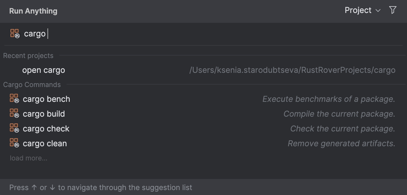 Cargo tool window | RustRover Documentation
