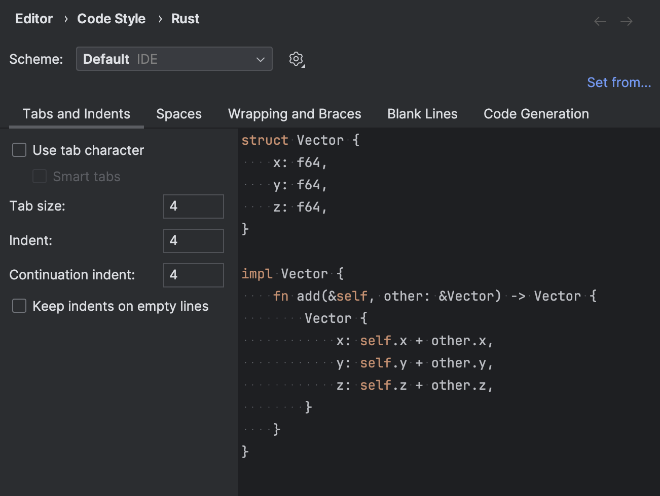 Code style | RustRover Documentation