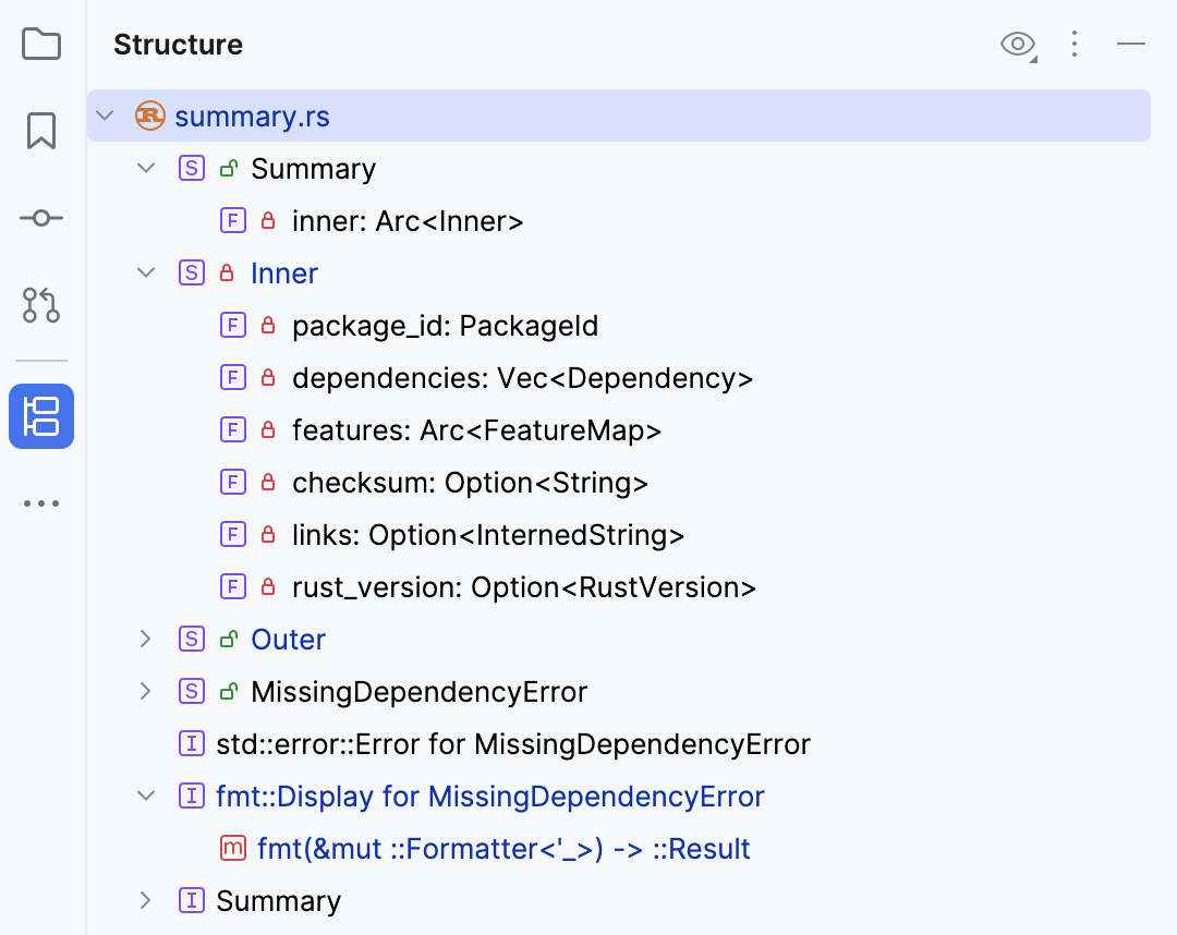 File structure | RustRover Documentation