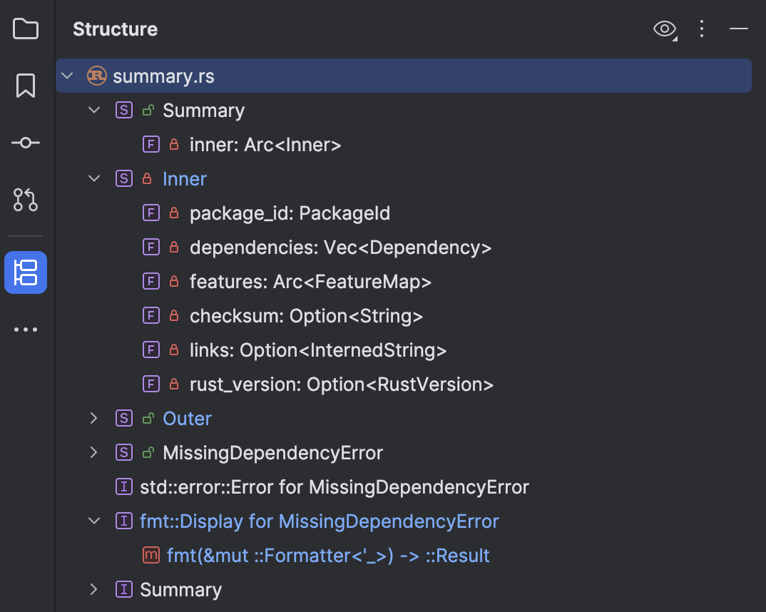 File structure | RustRover Documentation