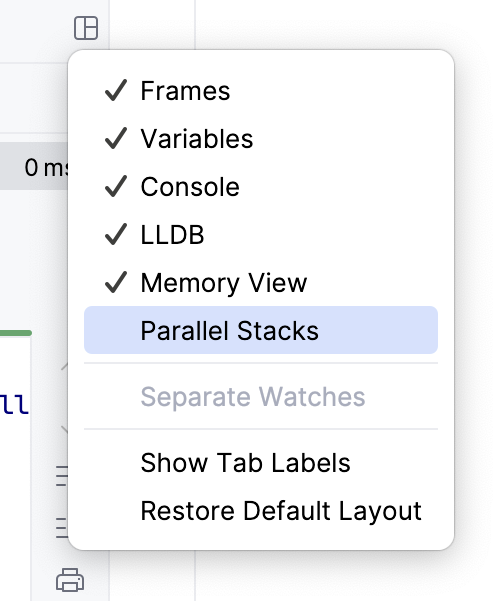 Parallel stacks view | RustRover Documentation
