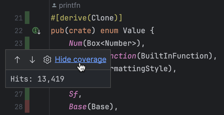 Code coverage | RustRover Documentation