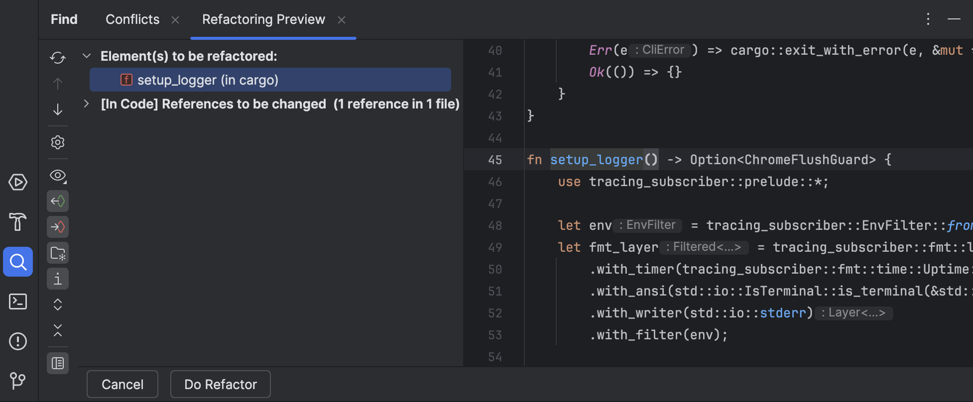 Refactoring | RustRover Documentation