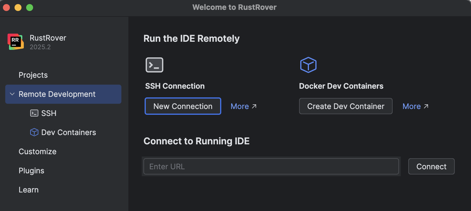 Connect to a remote server from RustRover | RustRover Documentation