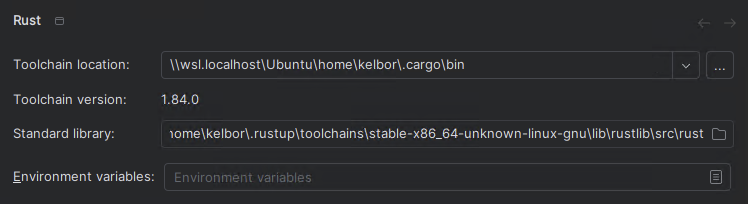 Rust toolchain and standard library | RustRover Documentation