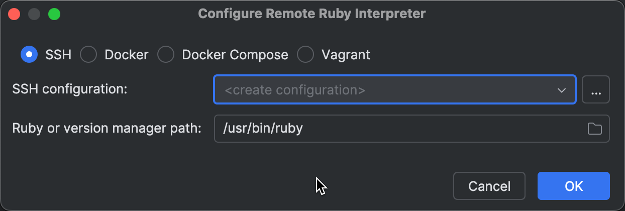 Configure a Ruby interpreter | RubyMine Documentation
