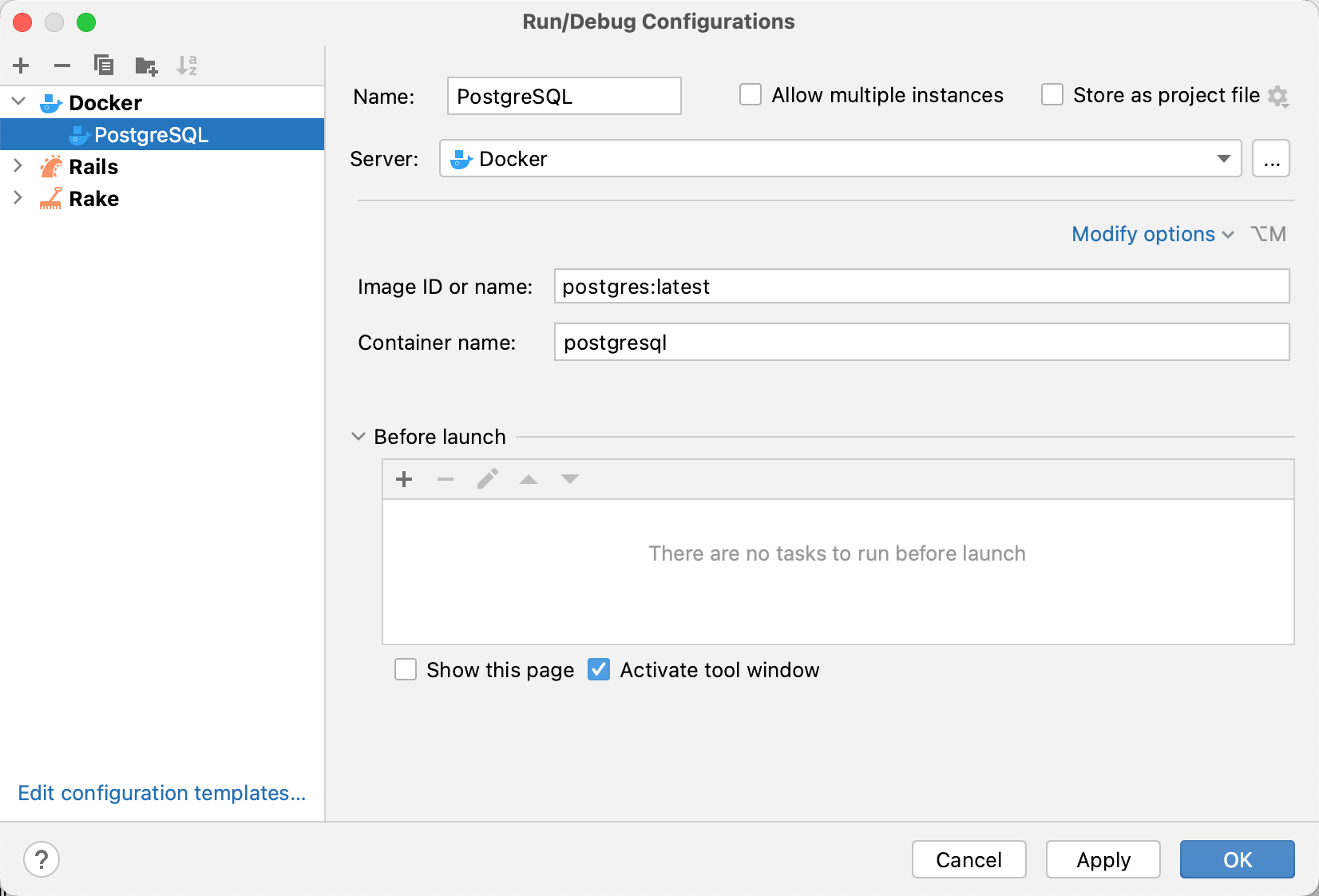Docker Image run configuration | RubyMine Documentation