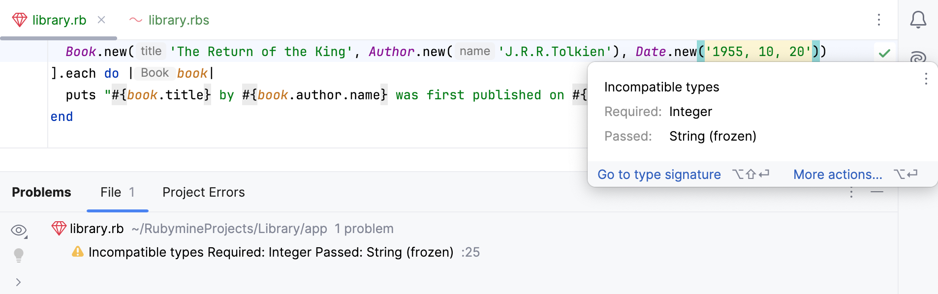 RBS | RubyMine Documentation