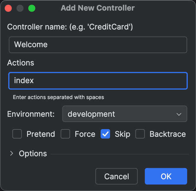 Create and run your first Rails application | RubyMine Documentation
