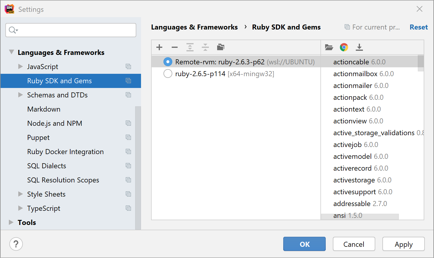 WSL | RubyMine ドキュメント