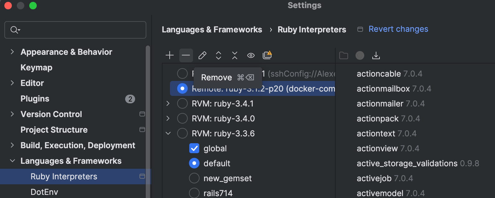 Configure a Ruby interpreter | RubyMine Documentation