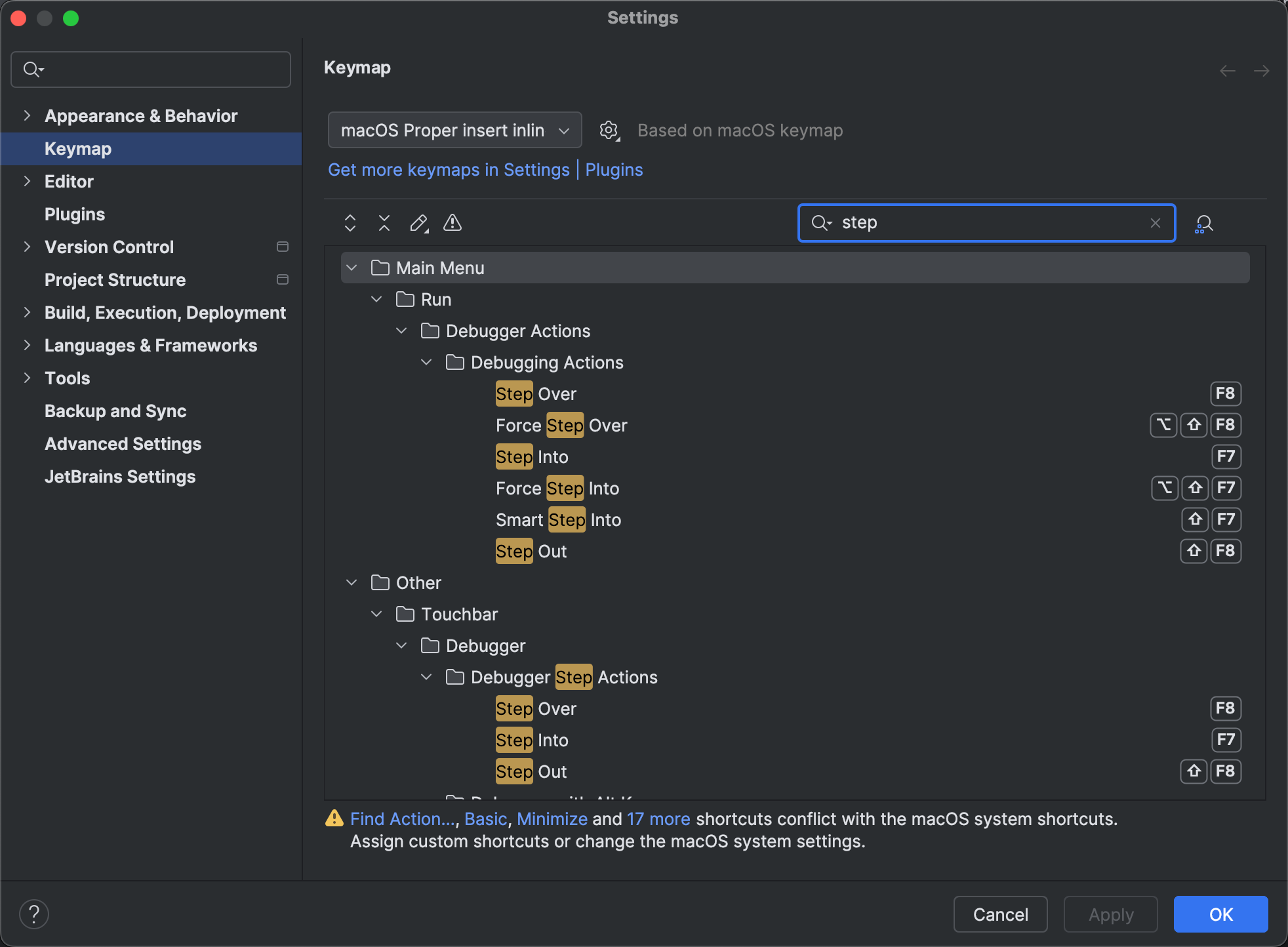 Troubleshooting problems with keyboard shortcuts | RubyMine Documentation