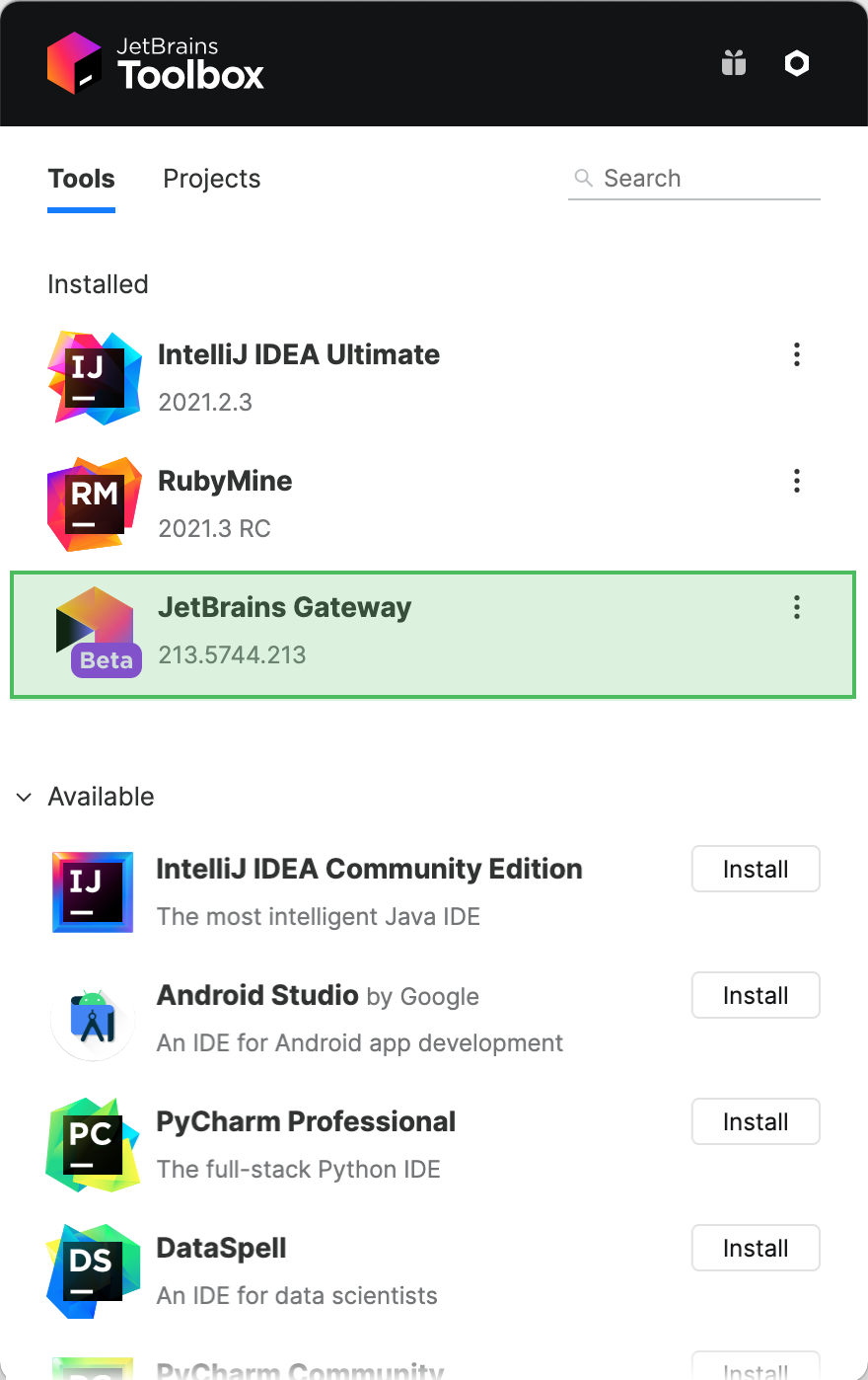 Install JetBrains Gateway | RubyMine Documentation