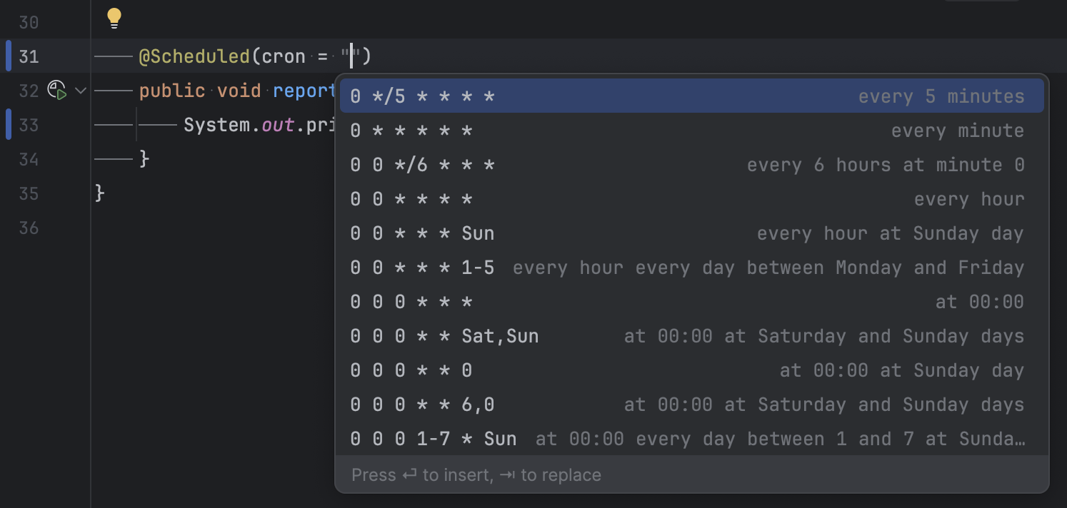 Scheduled Tasks | IntelliJ IDEA Documentation