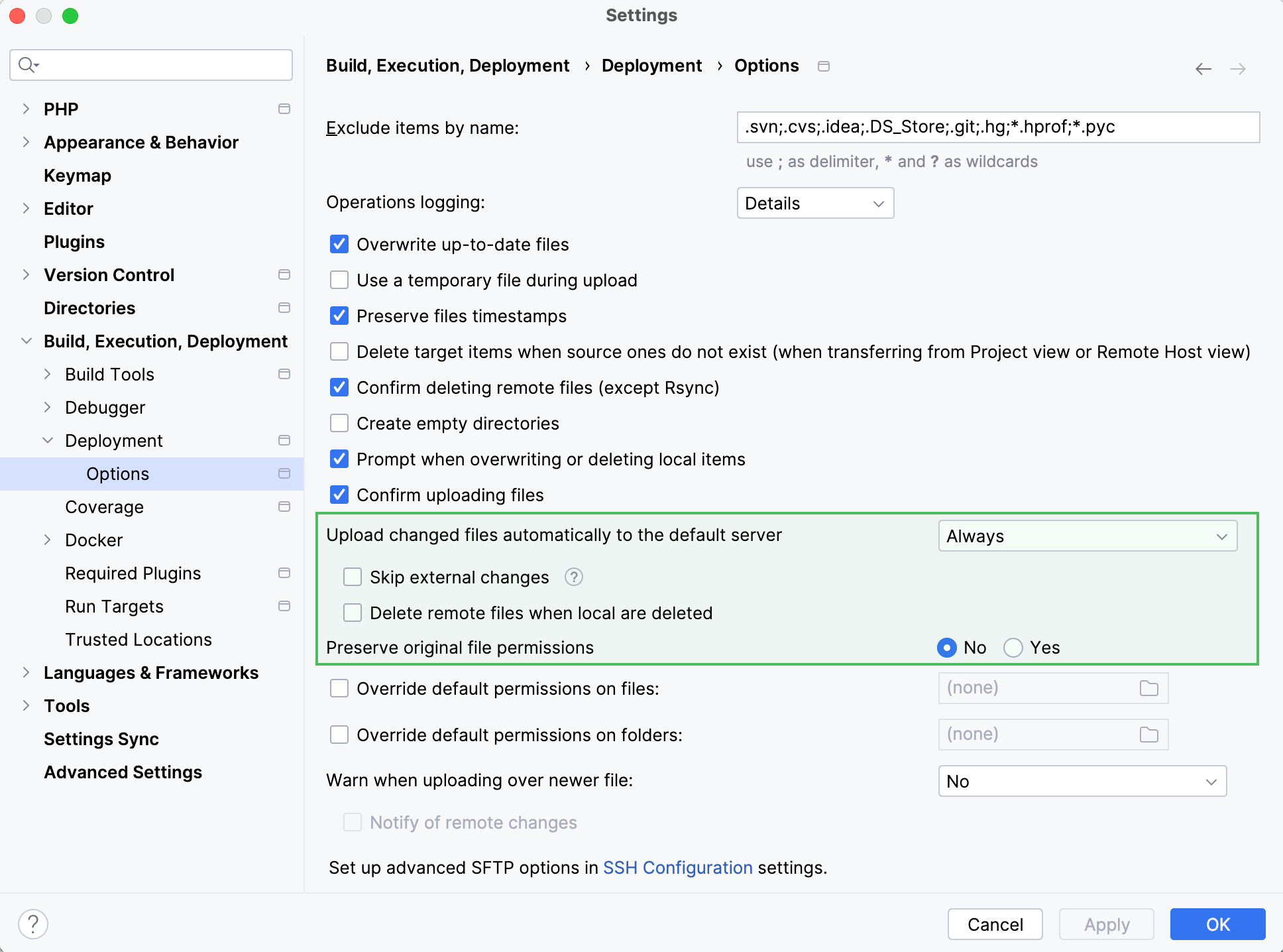 Upload and download files | PhpStorm Documentation
