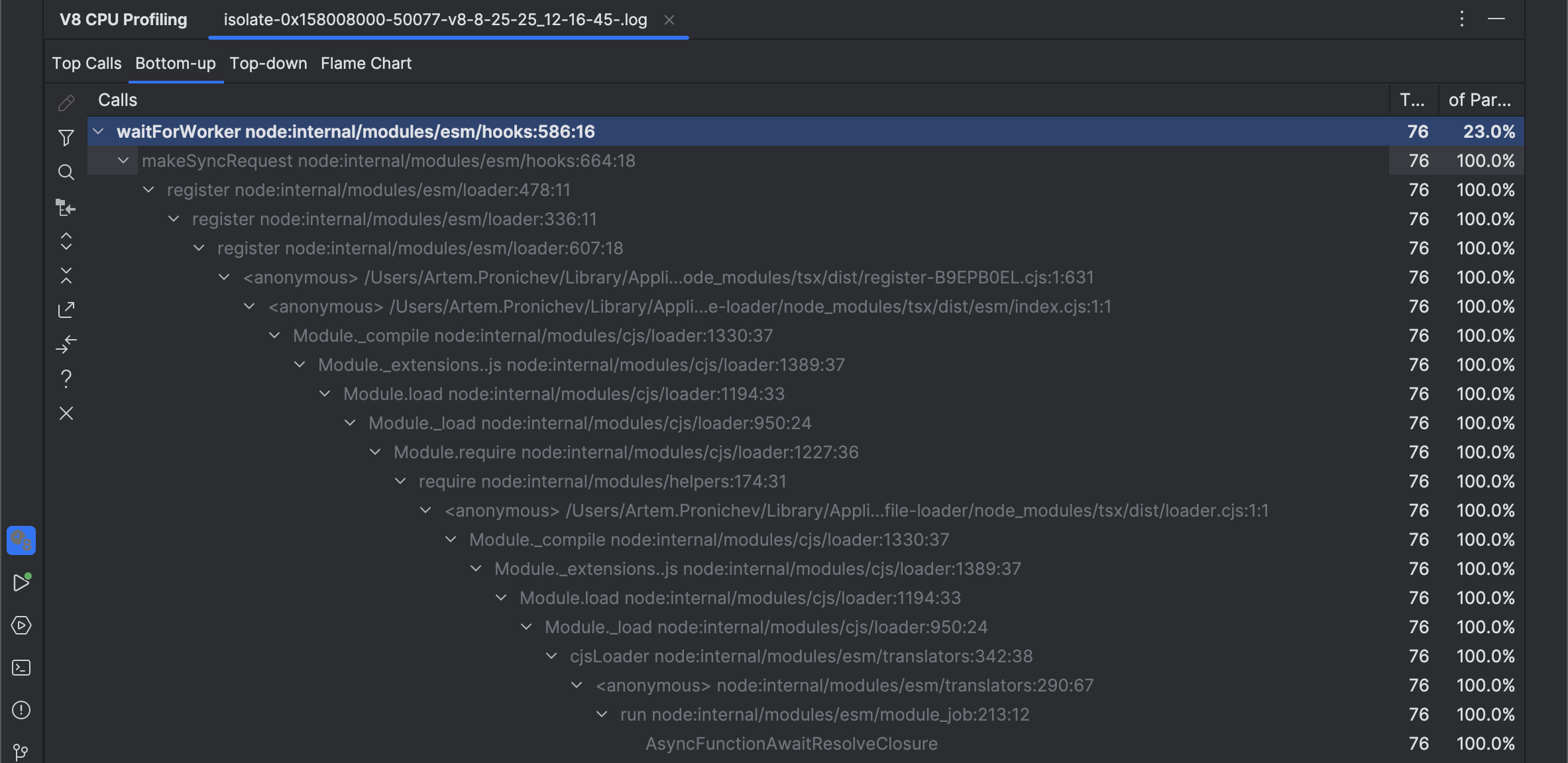 V8 CPU 和内存分析 | PyCharm 文档