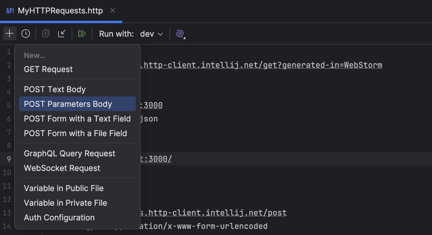 HTTP Client | WebStorm Documentation