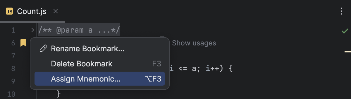 Bookmarks | WebStorm Documentation