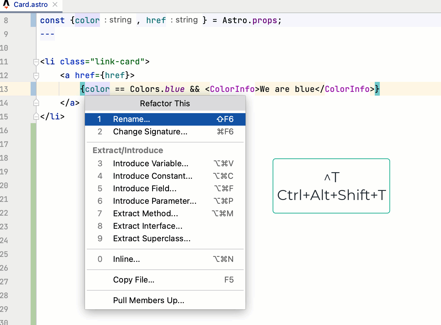 Astro | WebStorm Documentation