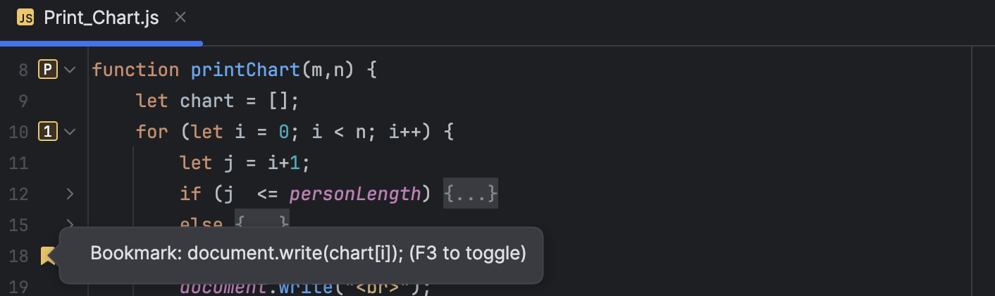 Bookmarks | WebStorm Documentation