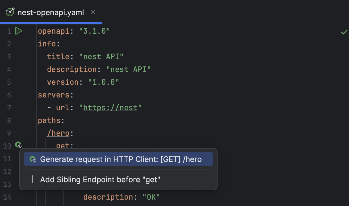 OpenAPI | WebStorm Documentation