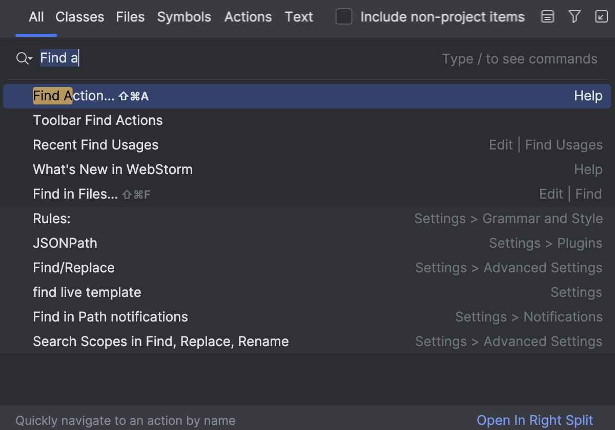 WebStorm keyboard shortcuts | WebStorm Documentation