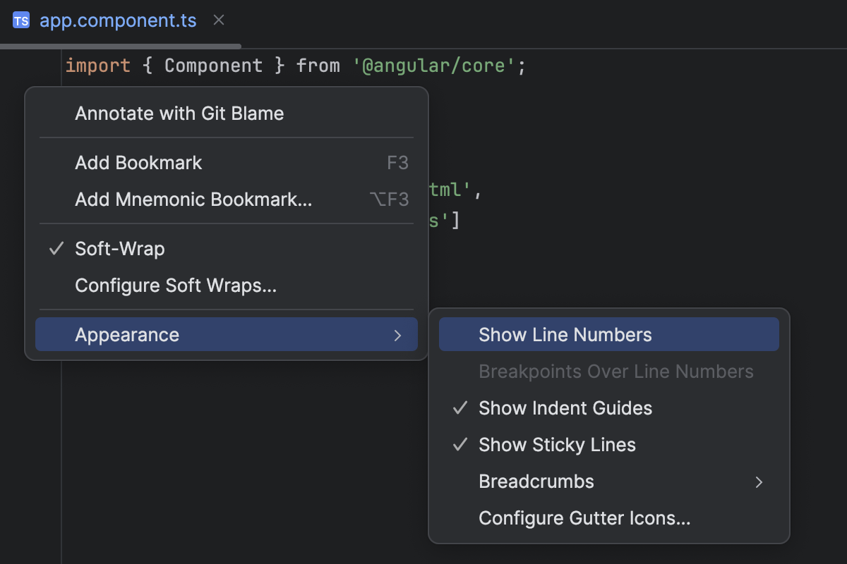 Editor gutter | WebStorm Documentation