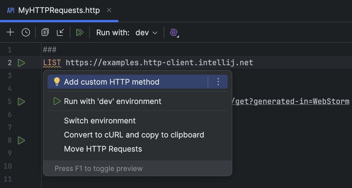 HTTP Client | WebStorm Documentation