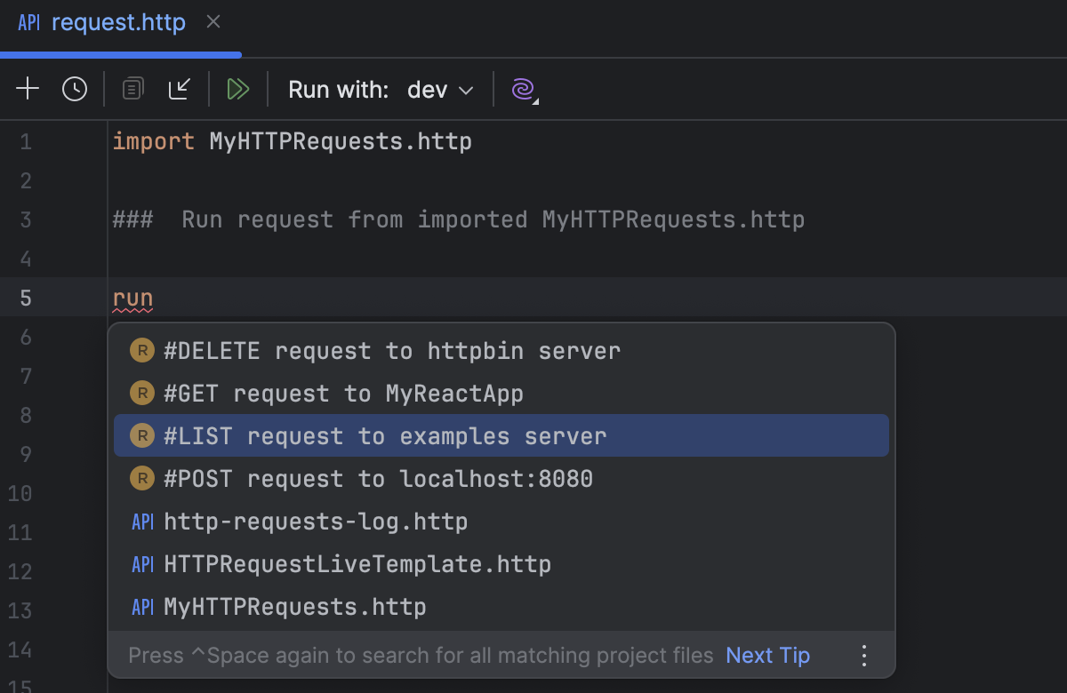 HTTP Client | WebStorm Documentation