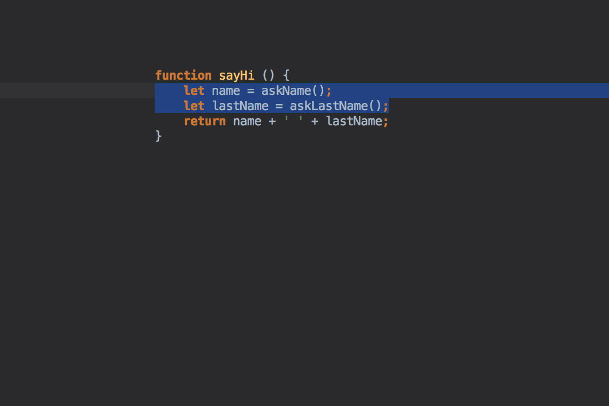 Refactoring JavaScript | PyCharm Documentation
