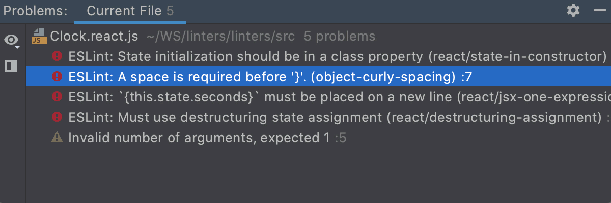 JavaScript linters | PyCharm Documentation