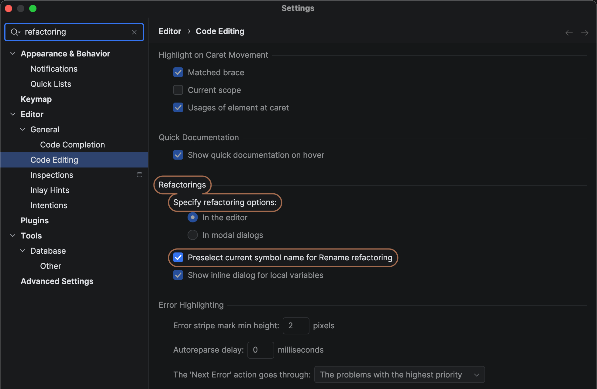 Refactoring JavaScript | PyCharm Documentation