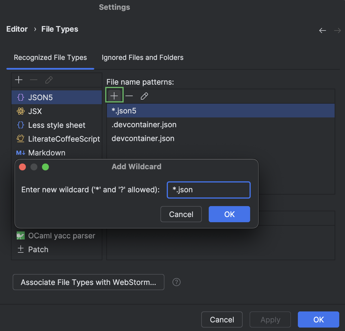 JSON | PyCharm 文档