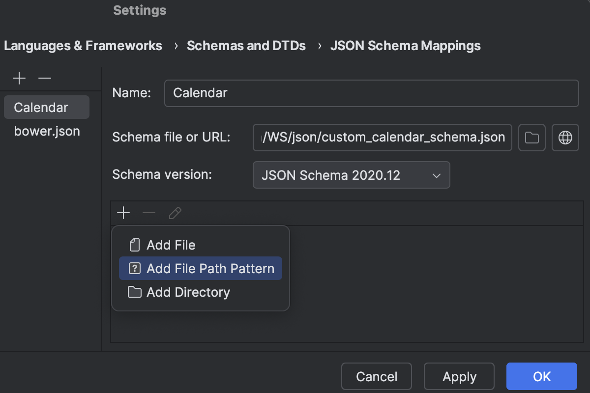 JSON | PyCharm 文档