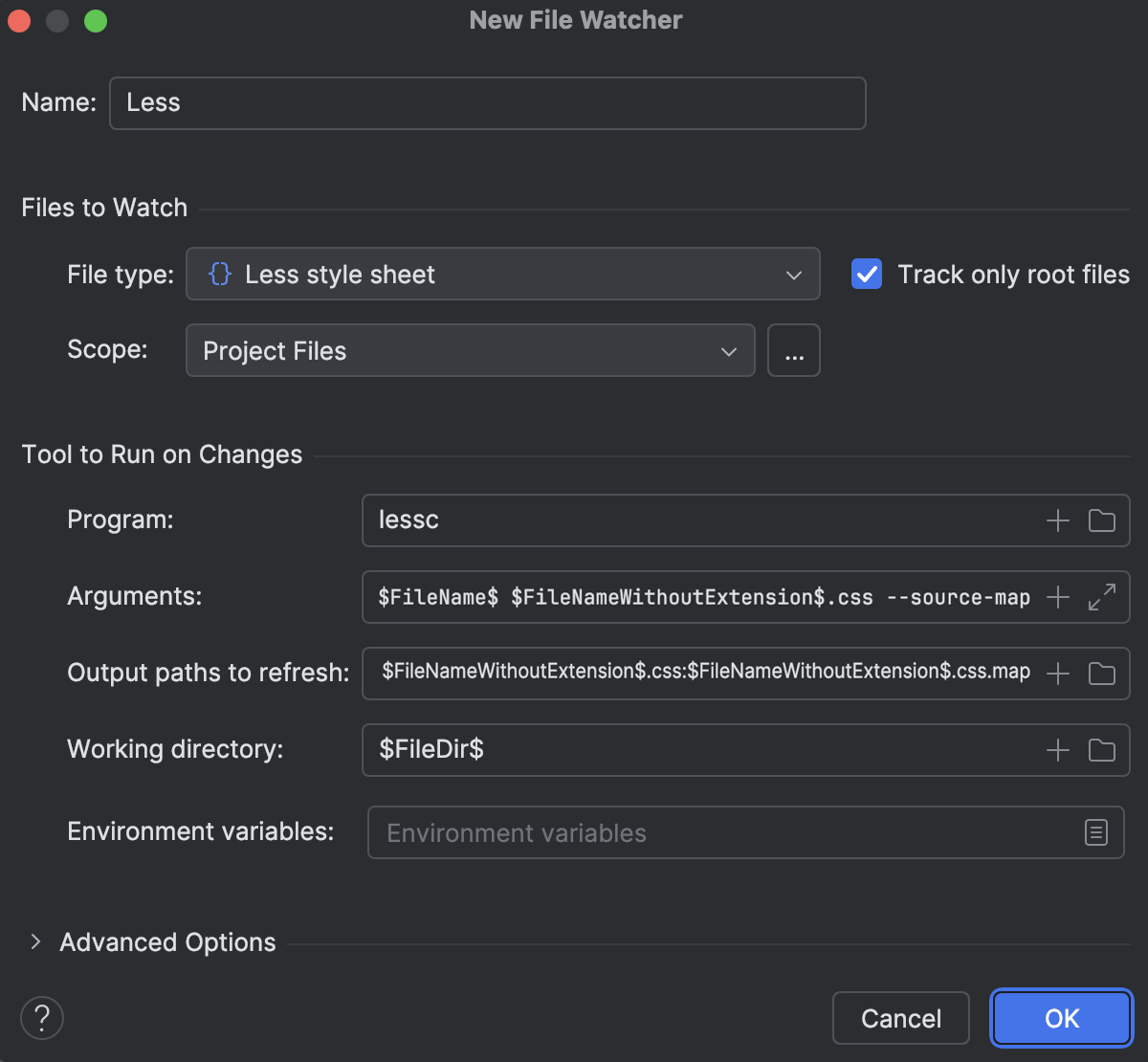 Sass、SCSS、Less | PhpStorm ドキュメント