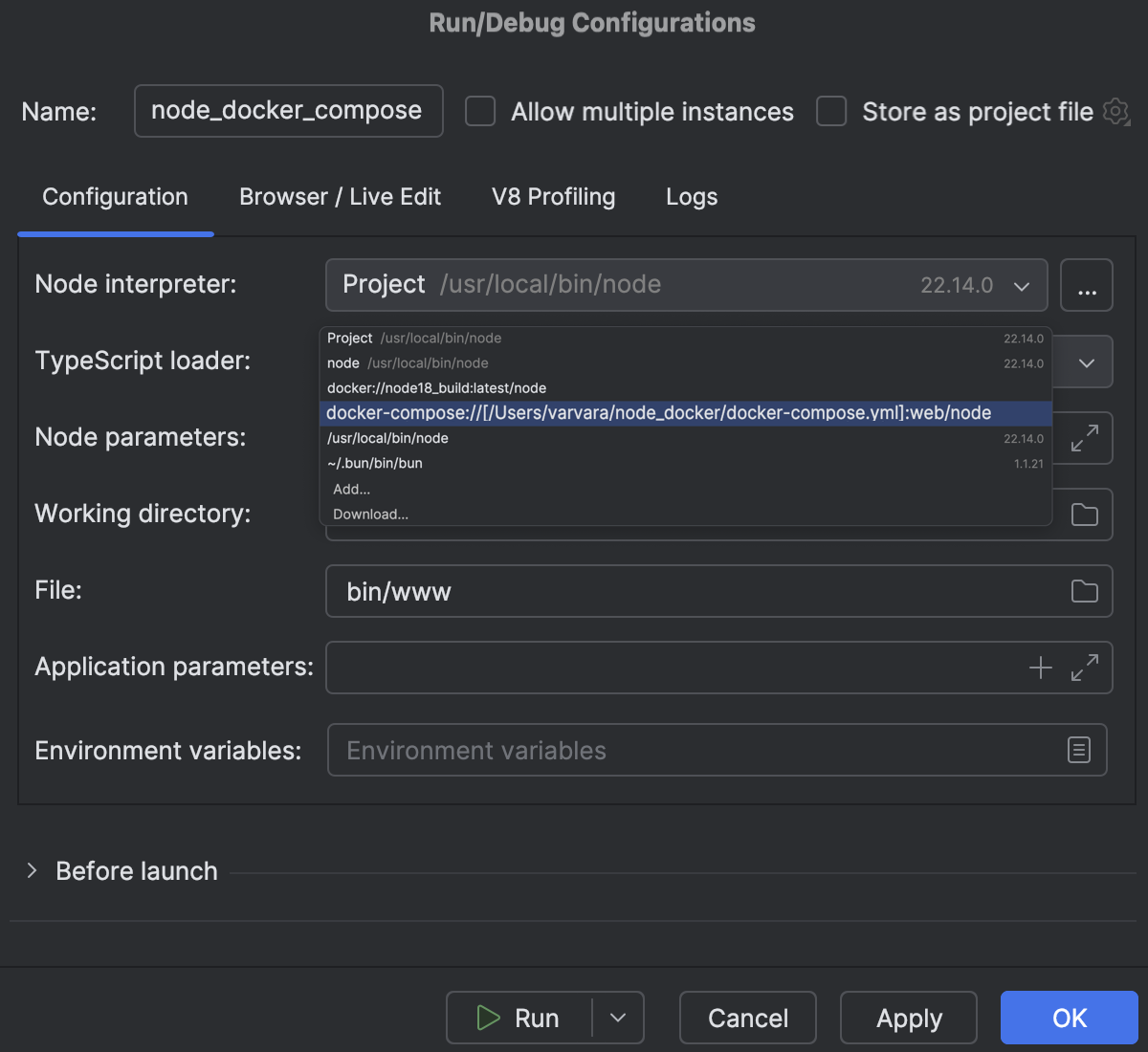 Configuring Remote Nodejs Interpreters Intellij Idea Documentation