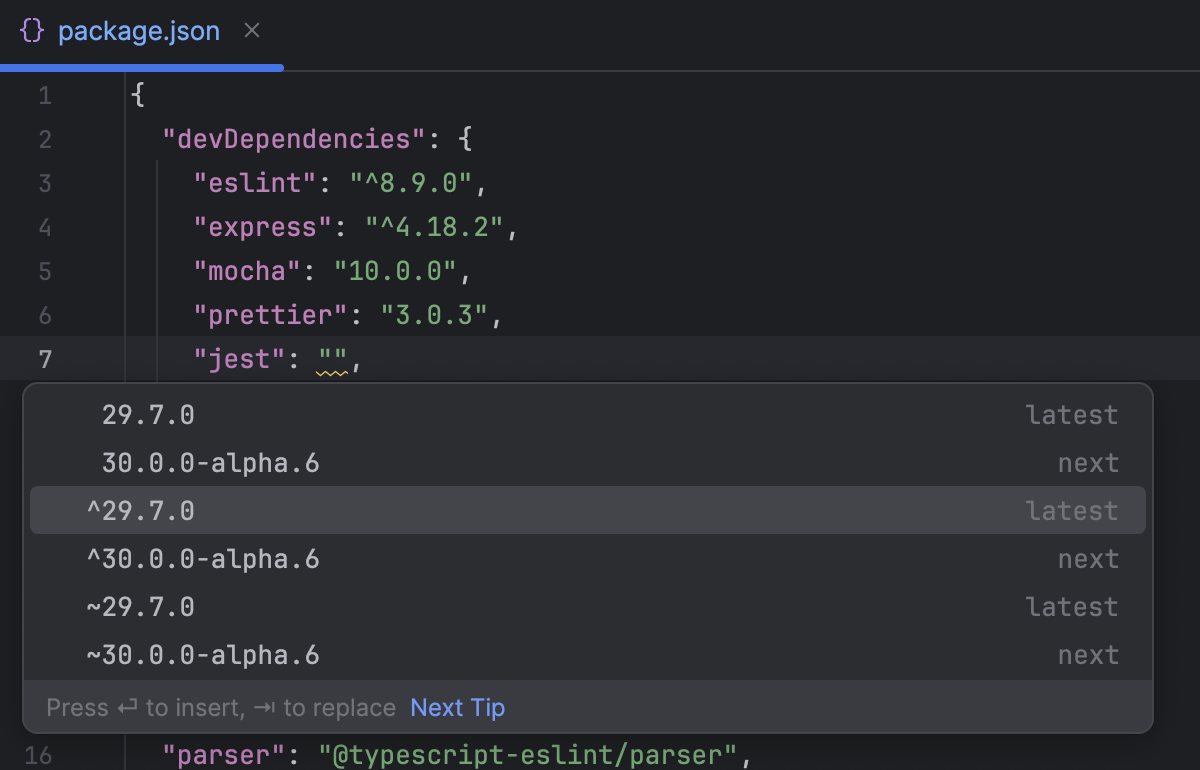 npm、pnpm 和 Yarn | WebStorm 文档