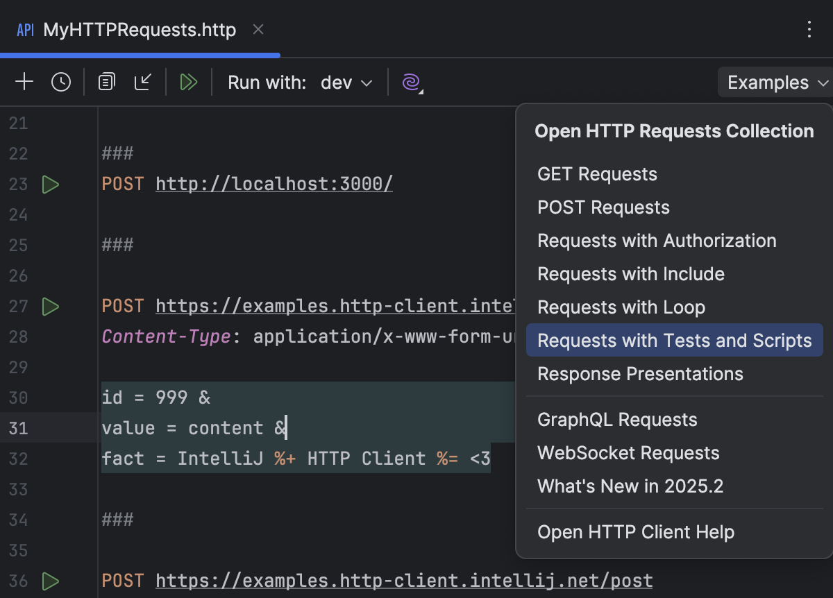 HTTP Client | WebStorm Documentation