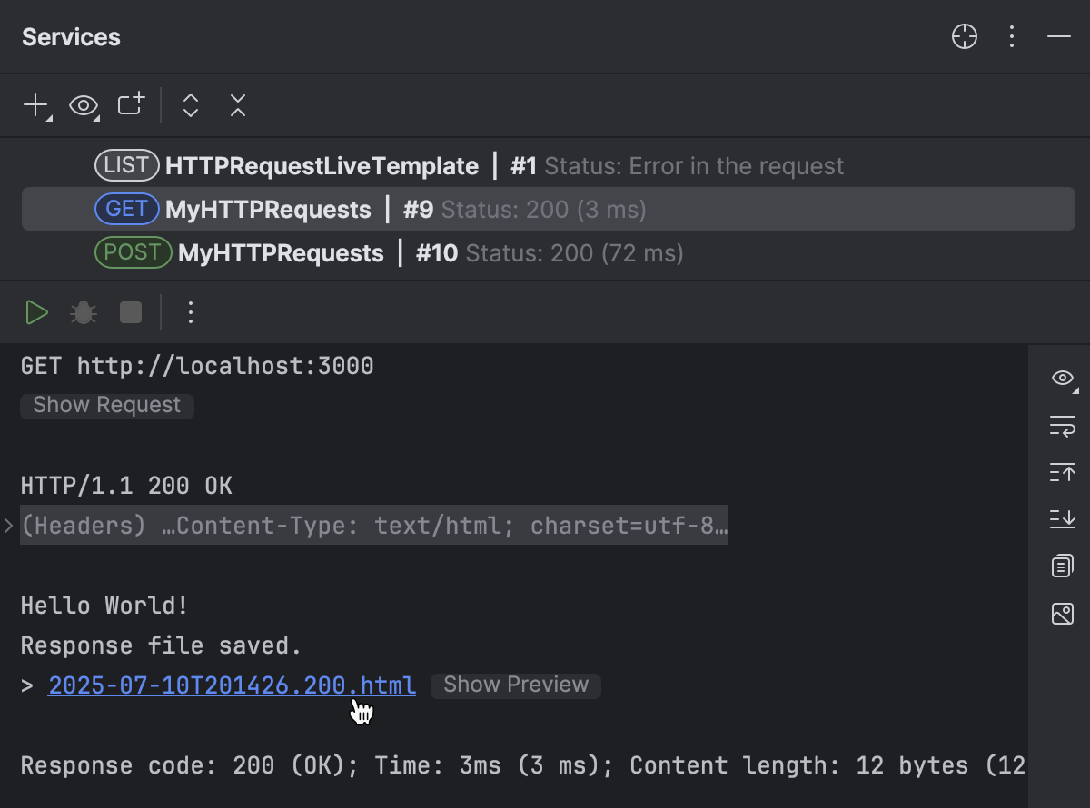 HTTP Client | WebStorm Documentation