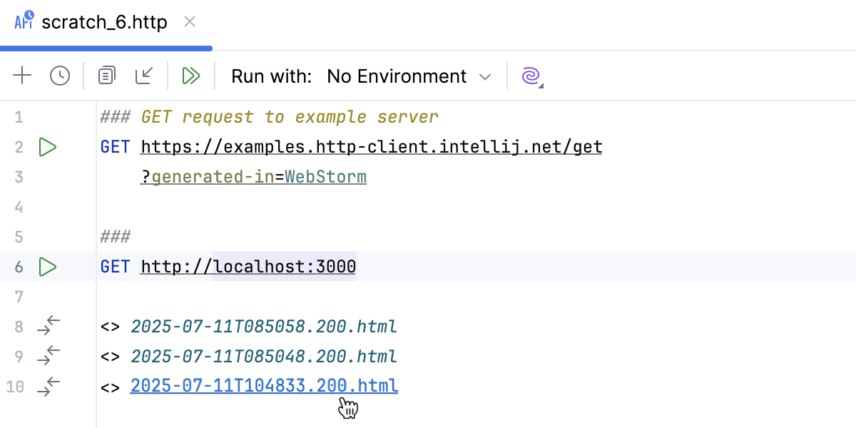 HTTP Client | WebStorm Documentation