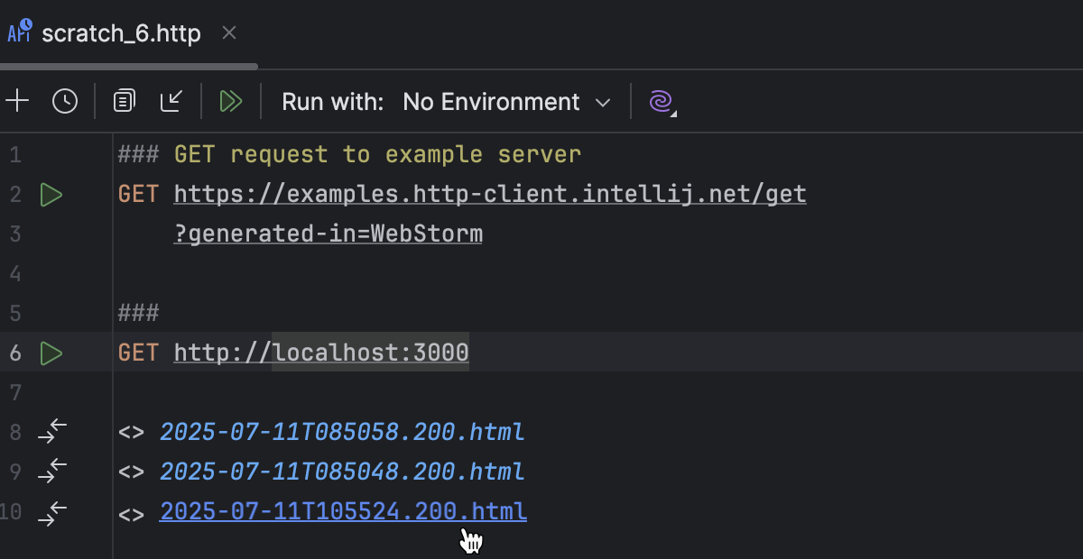 HTTP Client | WebStorm Documentation